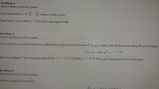 Solved Problem 4 This Problem is worth I point Plot the | Chegg.com