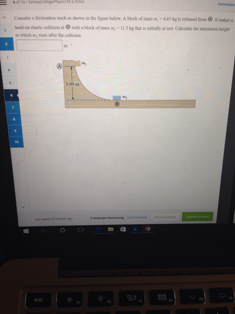 Solved Consider a frictionless track as shown in the figure | Chegg.com