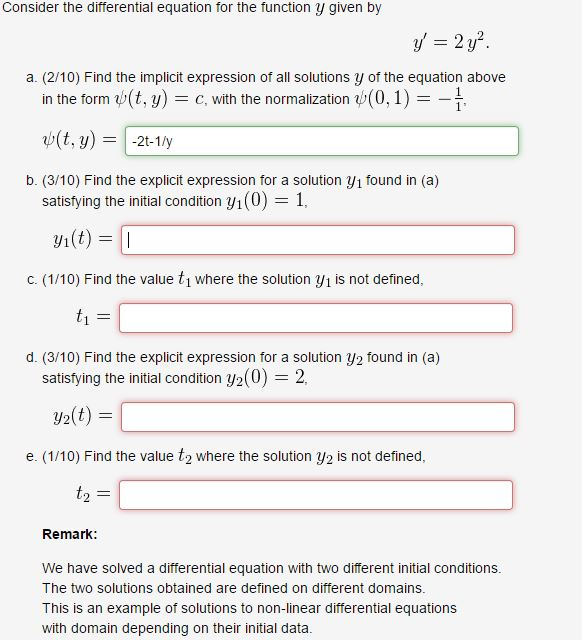 Solved Consider the differential equation for the function y | Chegg.com