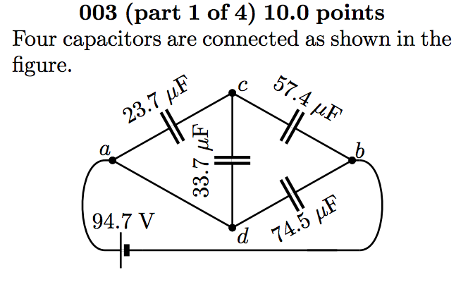 Solved Physics 2 Capacitors Question Find the capacitance | Chegg.com