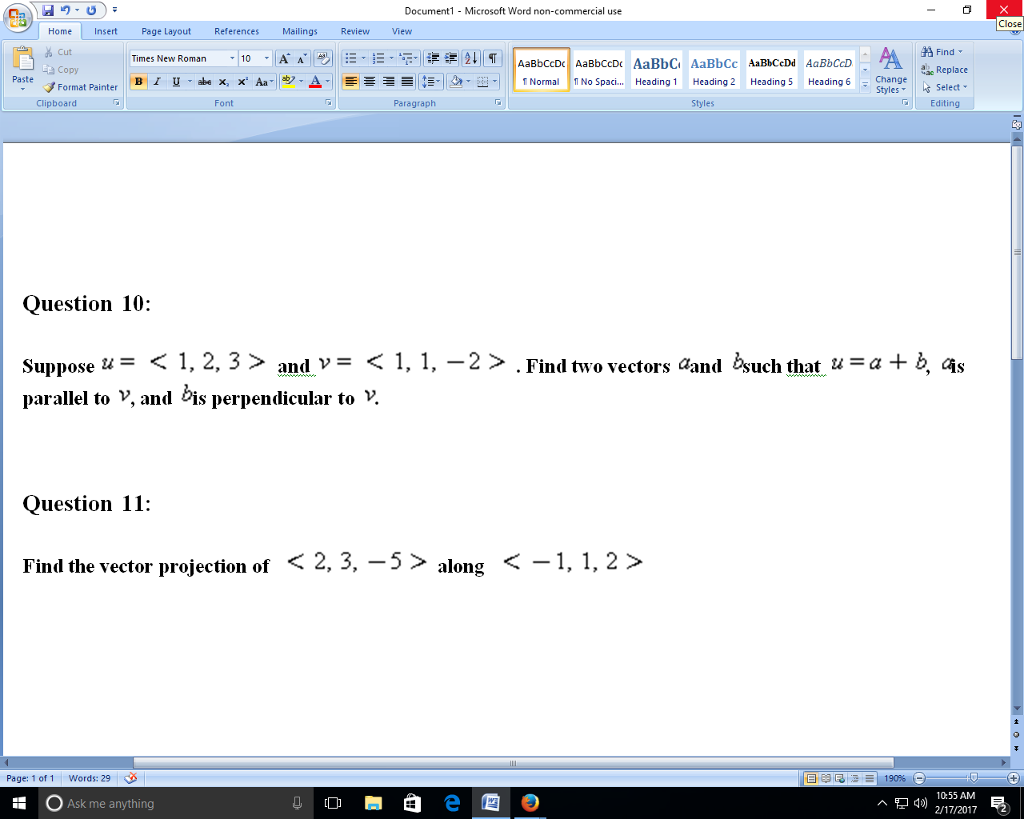 Solved Suppose u = and v = . Find two | Chegg.com Solved Suppose u = and v = . Find two | Chegg.com