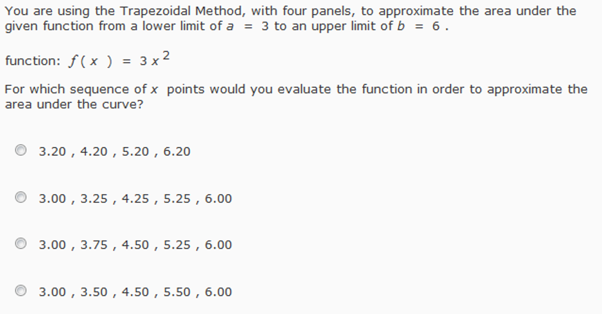 Solved You are using the Trapezoidal Method, with four | Chegg.com