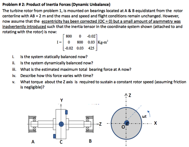 Problem #2 (i thru v) Static balance Dynamic | Chegg.com