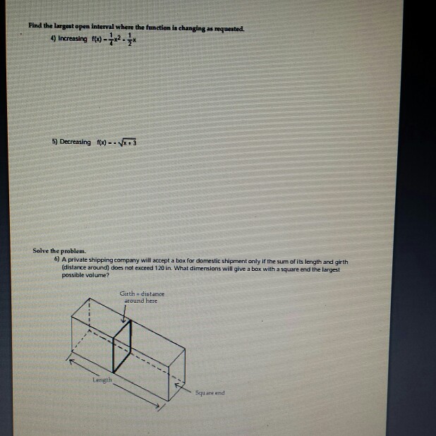 Solved Find the largest open interval where the function is | Chegg.com