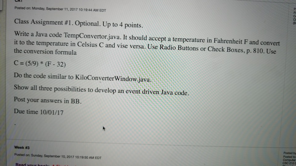 Solved Write A Java Code Tempconvertorjava It Should 6050