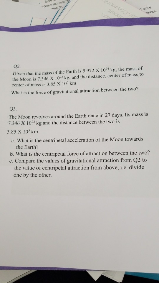 Solved SH comm nderse -tmen office anese 02. Given that the | Chegg.com