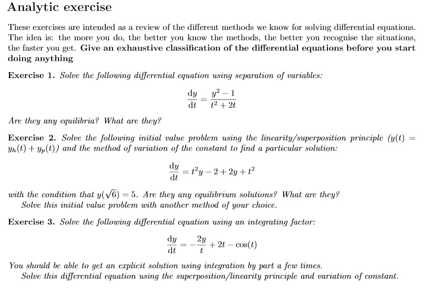 Solved These exercises are intended as a review of the | Chegg.com