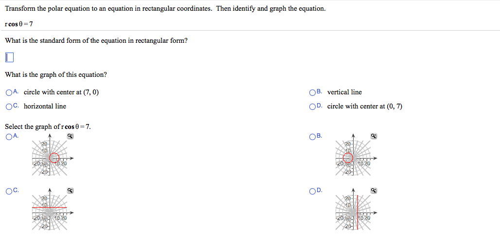 Solved Transform The Polar Equation To An Equation In