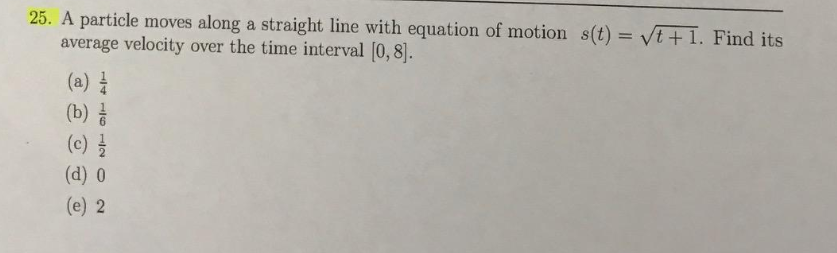 Solved 25. A particle moves along a straight line with | Chegg.com
