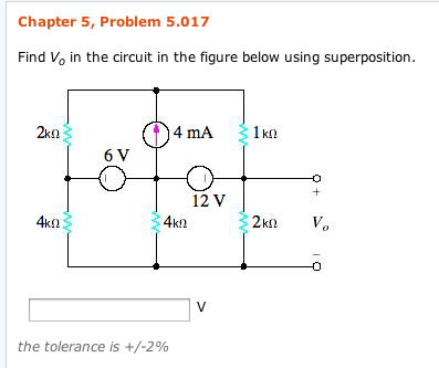 Solved Find Vo in the circuit in the figure below | Chegg.com