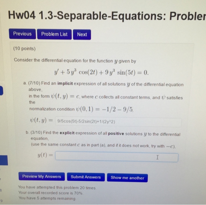 Solved Consider the differential equation for the function y | Chegg.com