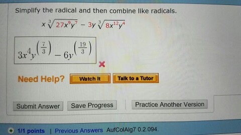 Solved Simplify the radical and then combine like radicals. | Chegg.com