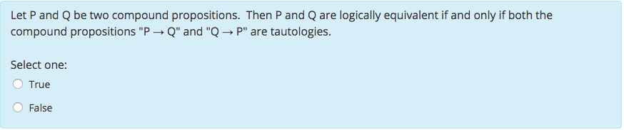 Solved Let P and Q be two compound propositions. Then P and | Chegg.com