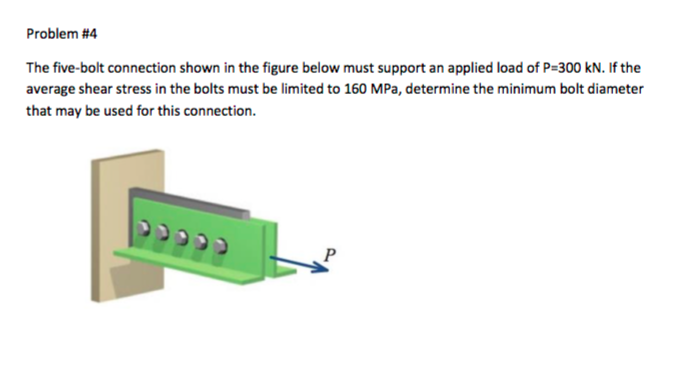 Solved The five-bolt connection shown in the figure below | Chegg.com