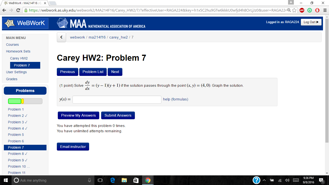 Solved Solve Dy dx y 1 y 1 If The Solution Passes Chegg