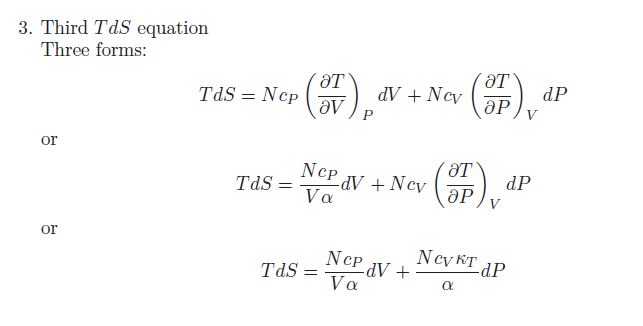 Solved Problem 14.9 The TdS equations Prove the following | Chegg.com