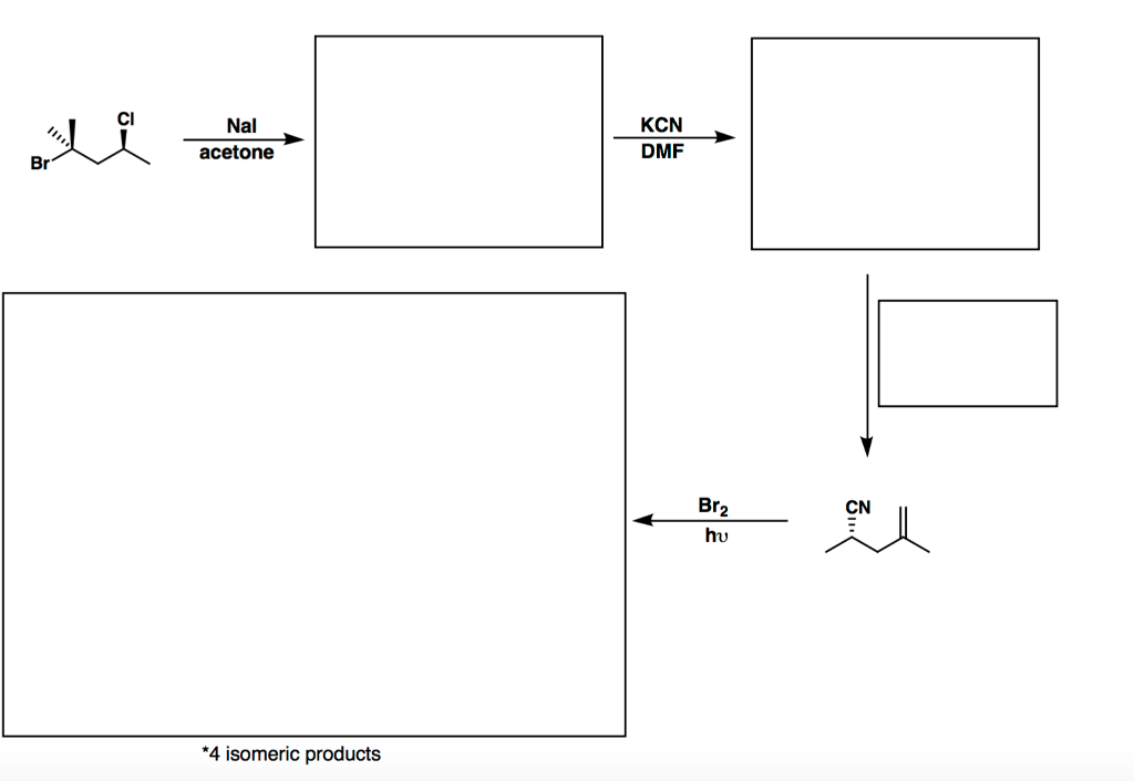Solved Fill in the empty boxes with the necesary reactant, | Chegg.com
