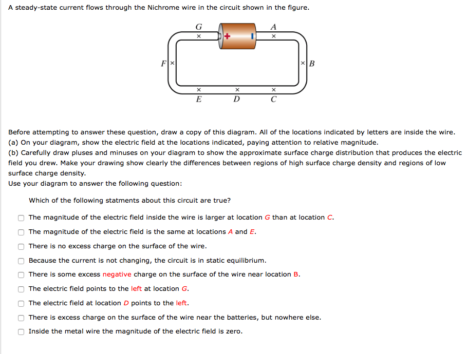Solved A steady-state current flows through the Nichrome | Chegg.com
