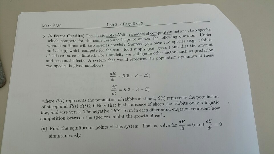Solved Math 2250 Lab 3 - Page 8 of 9 5. (5 Extra Credits) | Chegg.com