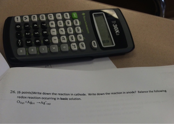 Solved 26. (6 points) reaction in anode? Balance the | Chegg.com