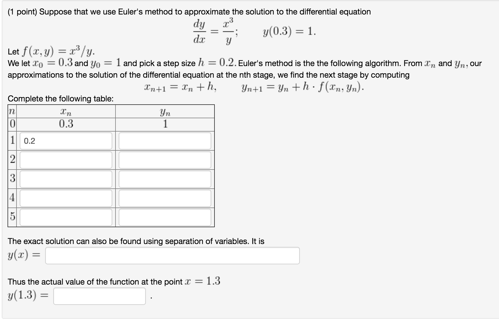 Solved Suppose That We Use Eulers Method To Approximate The