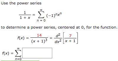 Solved Use the power series 1 / 1 + x = summation_n = | Chegg.com