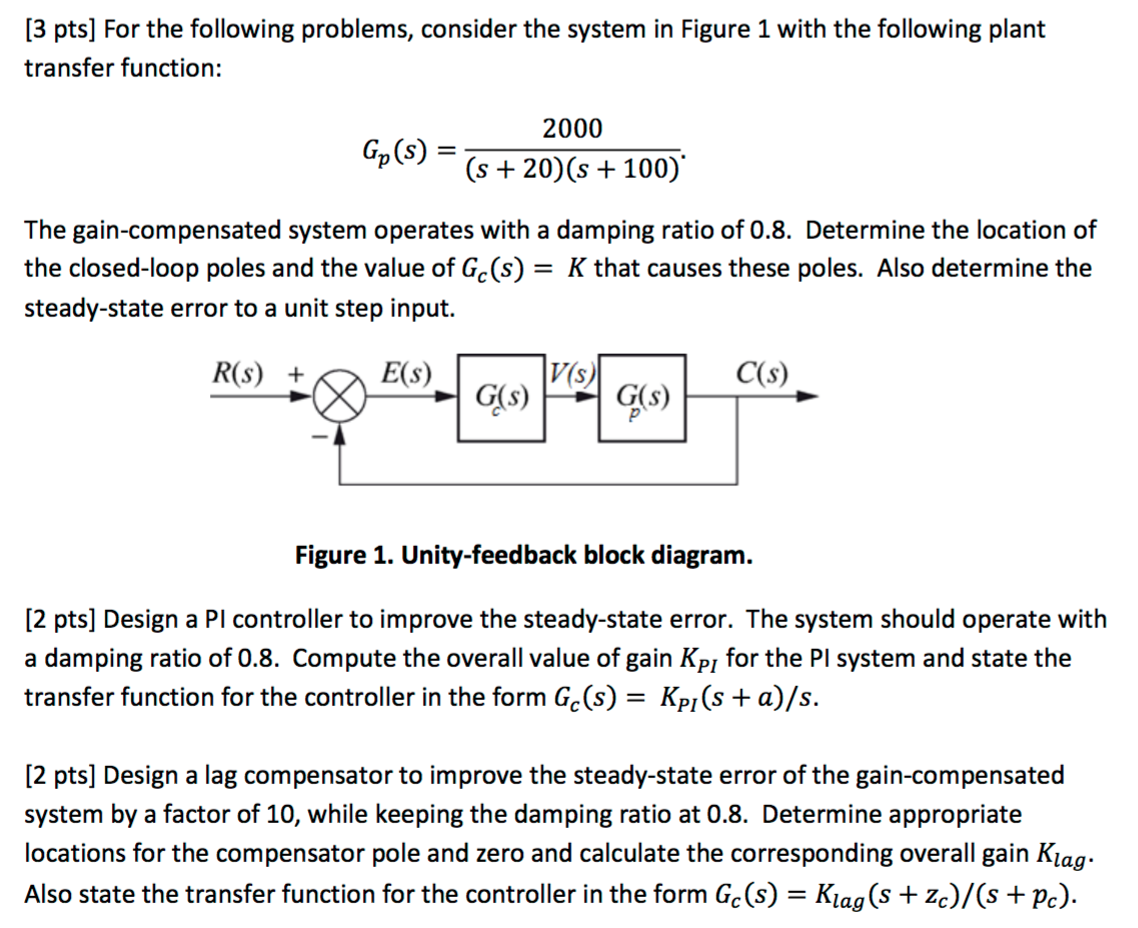 Solved For the following problems, consider the system in | Chegg.com