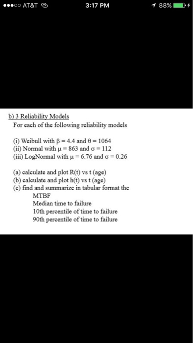 Solved For each of the following reliability models Weibull | Chegg.com
