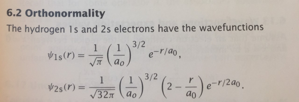 Solved 6 9 Expectation Values For The Hydrogen 1s And 2s