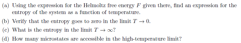 Solved Consider a system of N distinguishable particles. | Chegg.com