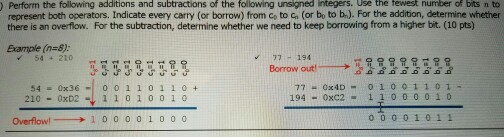 Solved Part a: Perform the following additions and | Chegg.com