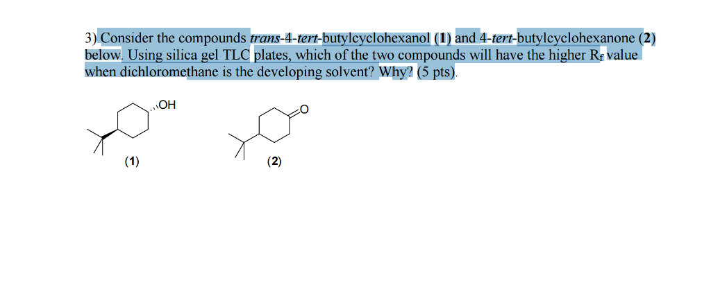 Solved Consider the compounds trans-4-tert-butylcyclohexanol | Chegg.com