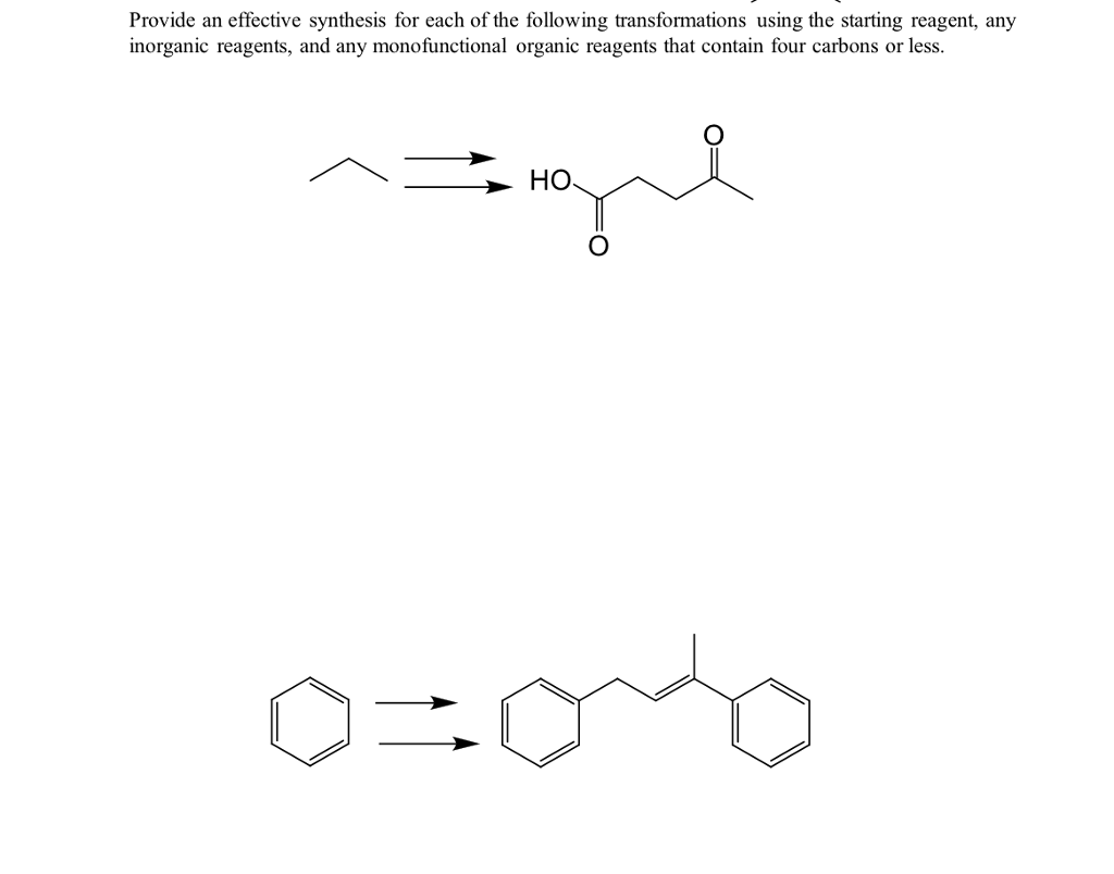 Solved Provide an effective synthesis for each of the | Chegg.com