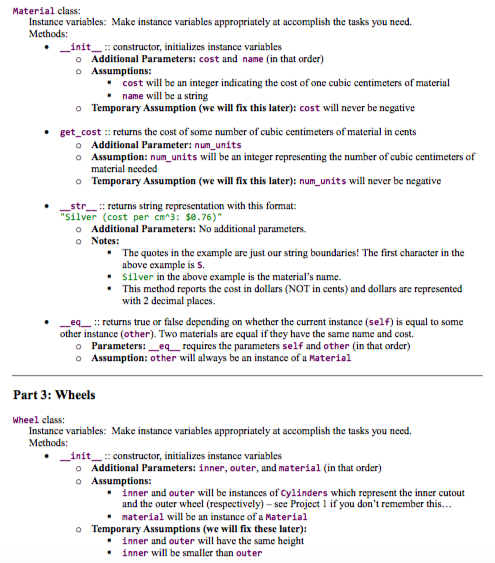 order class: Instance variables: Make instance | Chegg.com