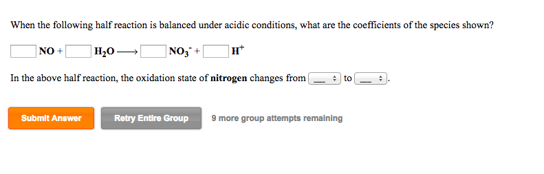 Solved When the following half reaction is balanced under | Chegg.com