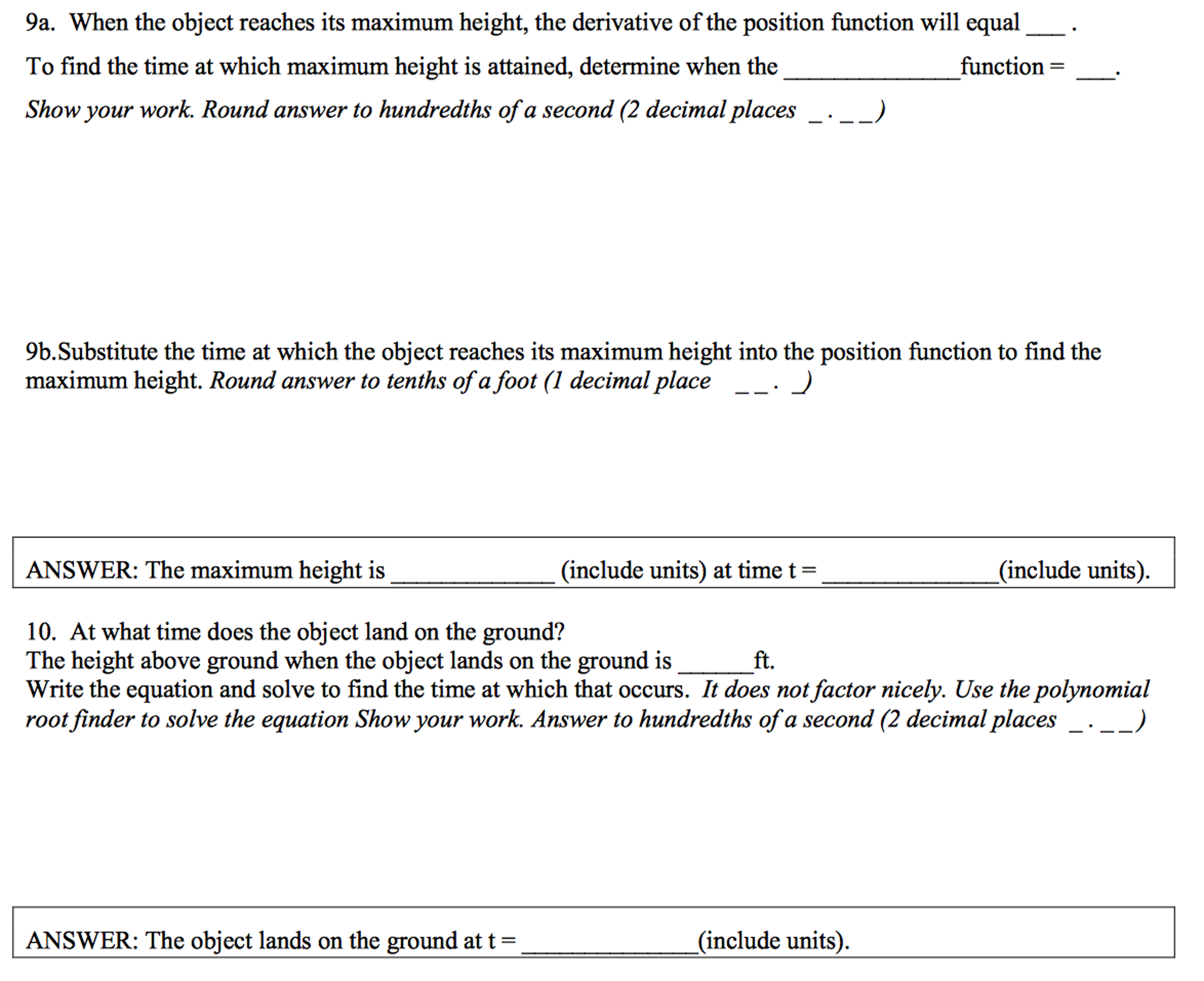 Solved An object is launched directly upward from an initial | Chegg.com