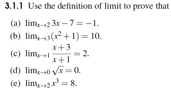 Solved Use the definition of limit to prove that (a) lim_x | Chegg.com
