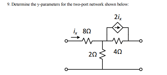 Solved Determine the y-parameters for the two-port network | Chegg.com