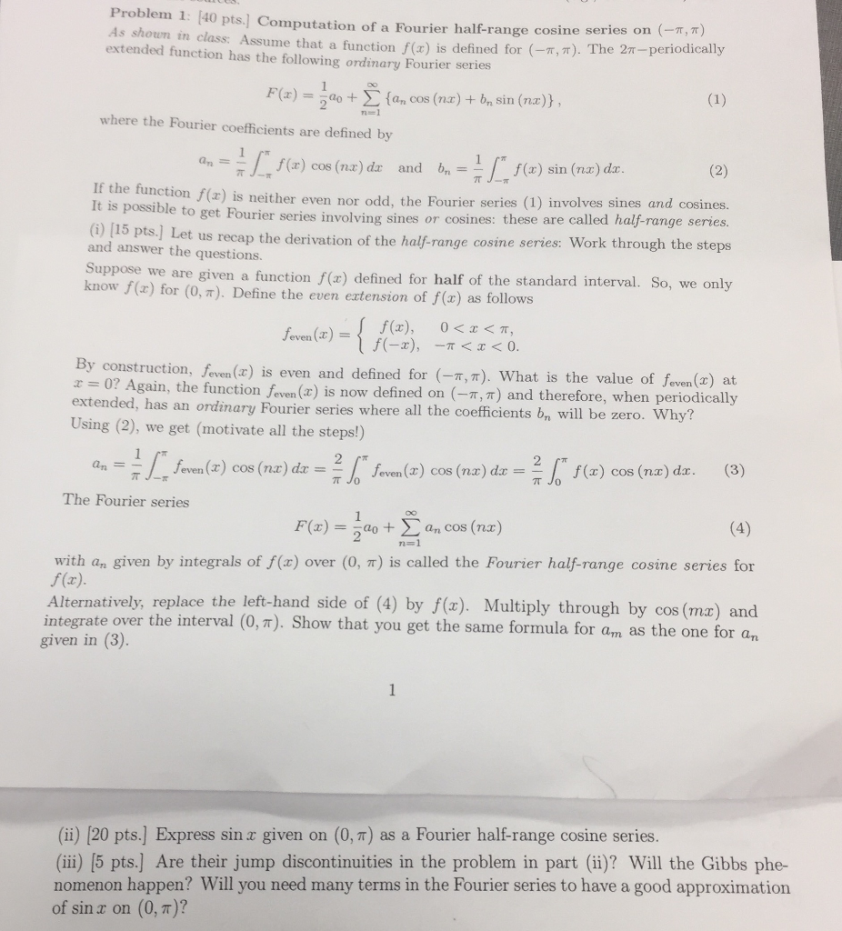 Solved I need written solution to parts ii and | Chegg.com