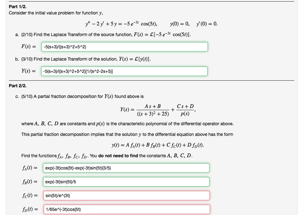 Solved Part 12 Consider The Initial Value Problem For 5813