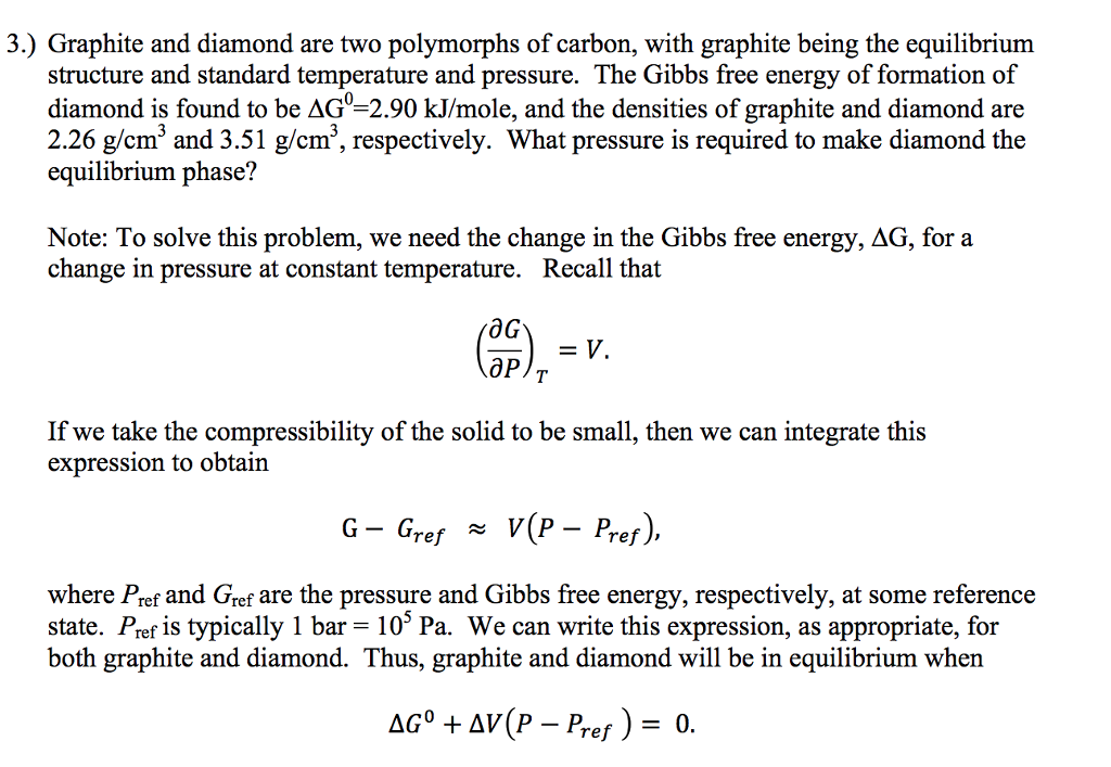 Solved 3.) Graphite and diamond are two polymorphs of | Chegg.com
