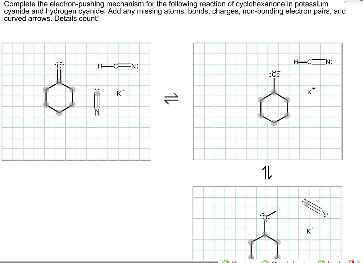 Solved Complete the electron-pushing mechanism for the | Chegg.com
