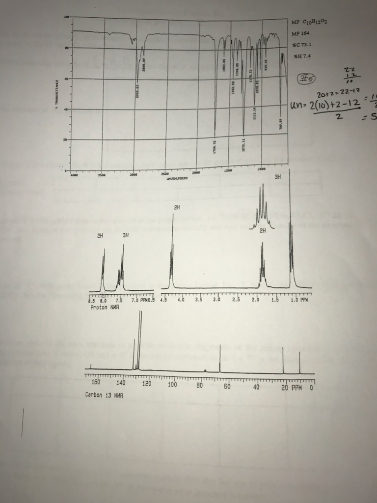 Solved C344 Spectroscopy Problem Set Answer Sheet for probem | Chegg.com