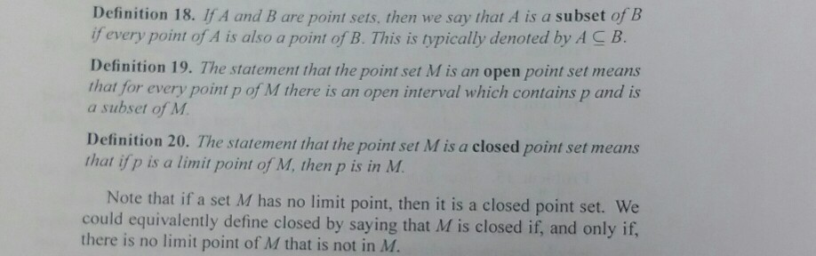 Solved Definition 1. By a point is meant an element of the | Chegg.com