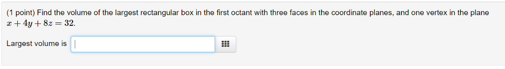 Solved Find the volume of the largest rectangular box in the | Chegg.com