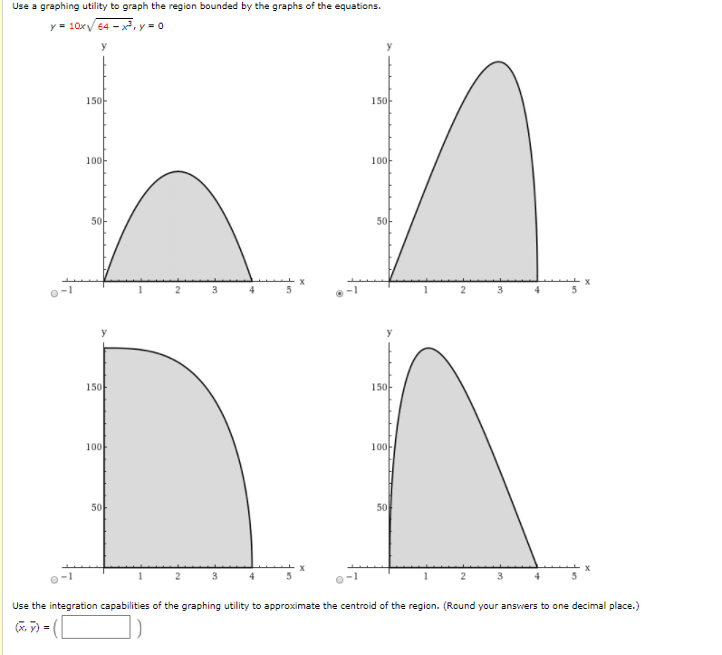 Solved Use a graphing utility to graph the region bounded by | Chegg.com