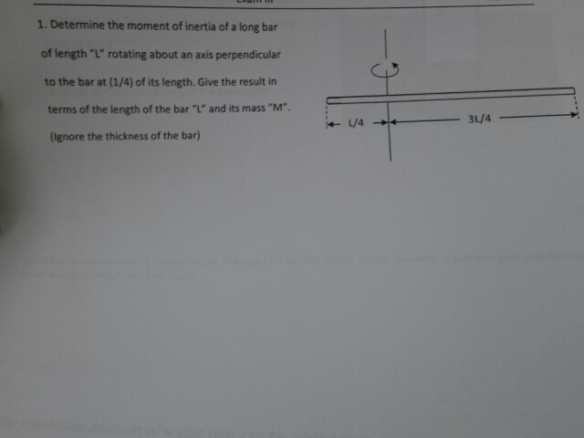 Solved Determine the moment of inertia of a long bar of | Chegg.com