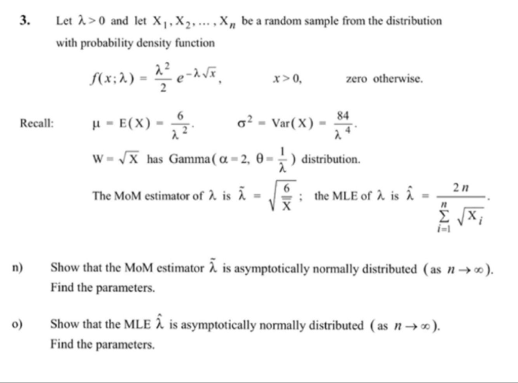 Let Lambda 0 And Let X1 X2 Xn Be A Random 