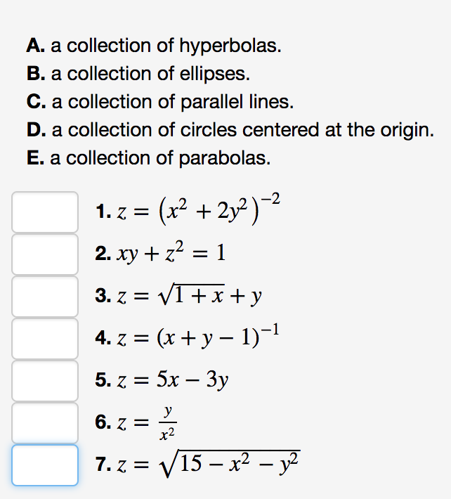 Solved Match The Function With The Description Of Its Level