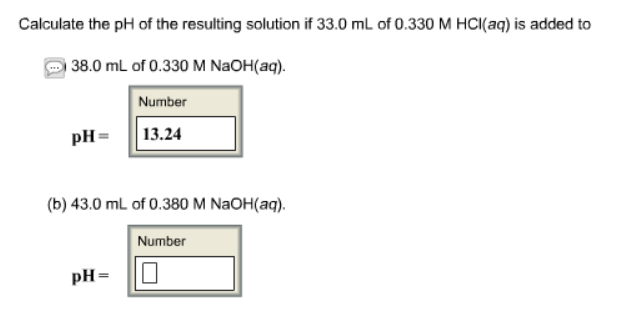 Solved Calculate the pH of the resulting solution if 33.0 mL | Chegg.com